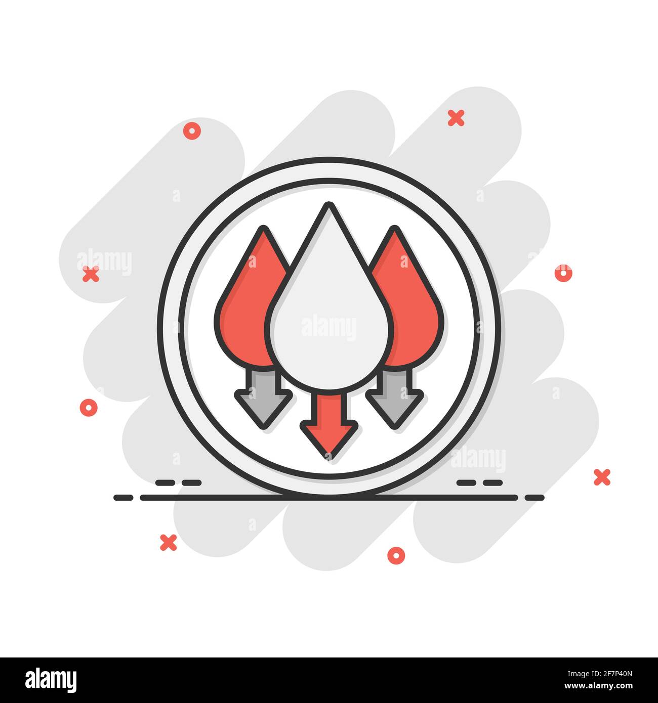 Humidity icon in comic style. Climate vector cartoon illustration on ...