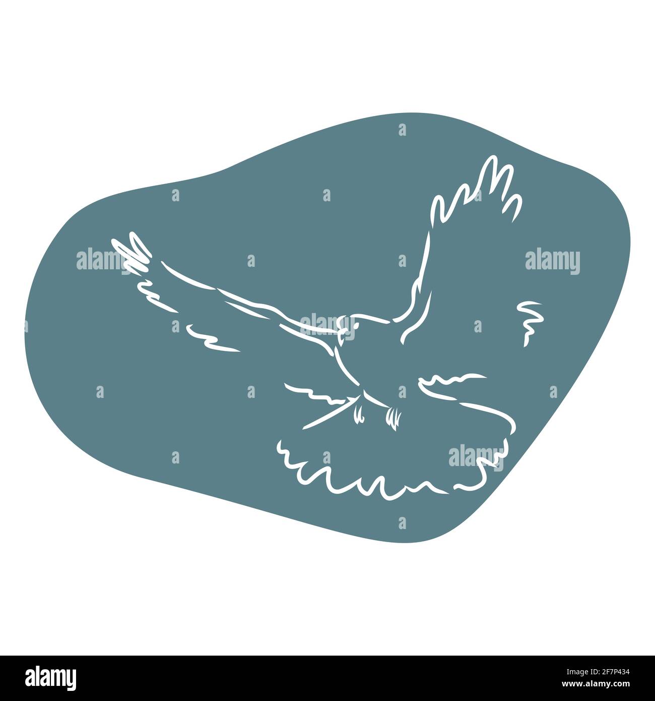 Flying white dove isolated on Stock Vector Images - Alamy