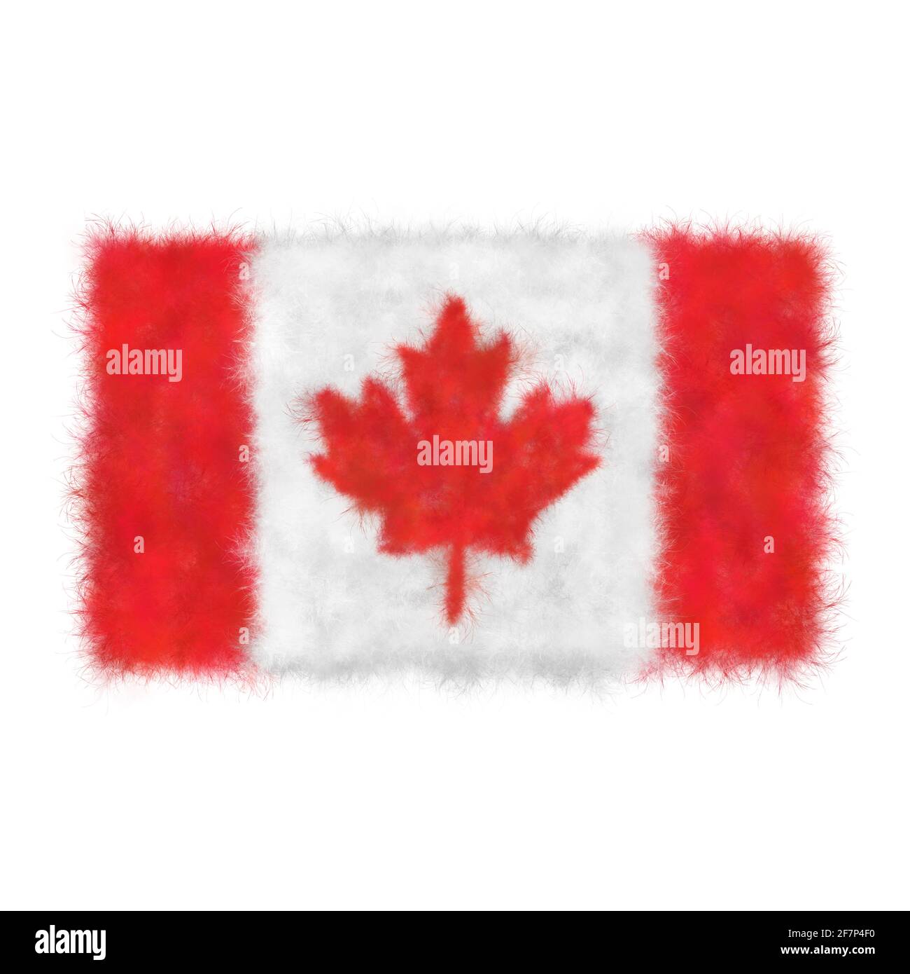 3D Illustration of Realistic Canada flag in Felt Fabric Stock Photo - Alamy
