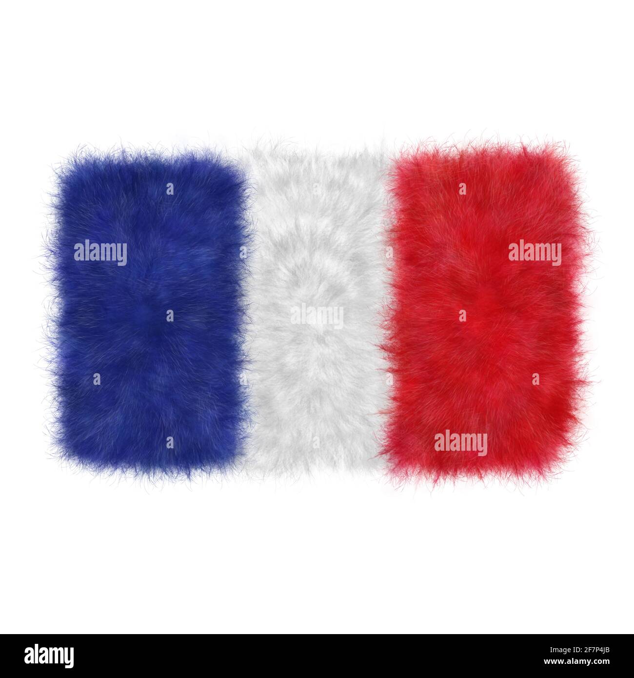 3D Illustration of Realistic France flag in Felt Fabric Stock Photo - Alamy