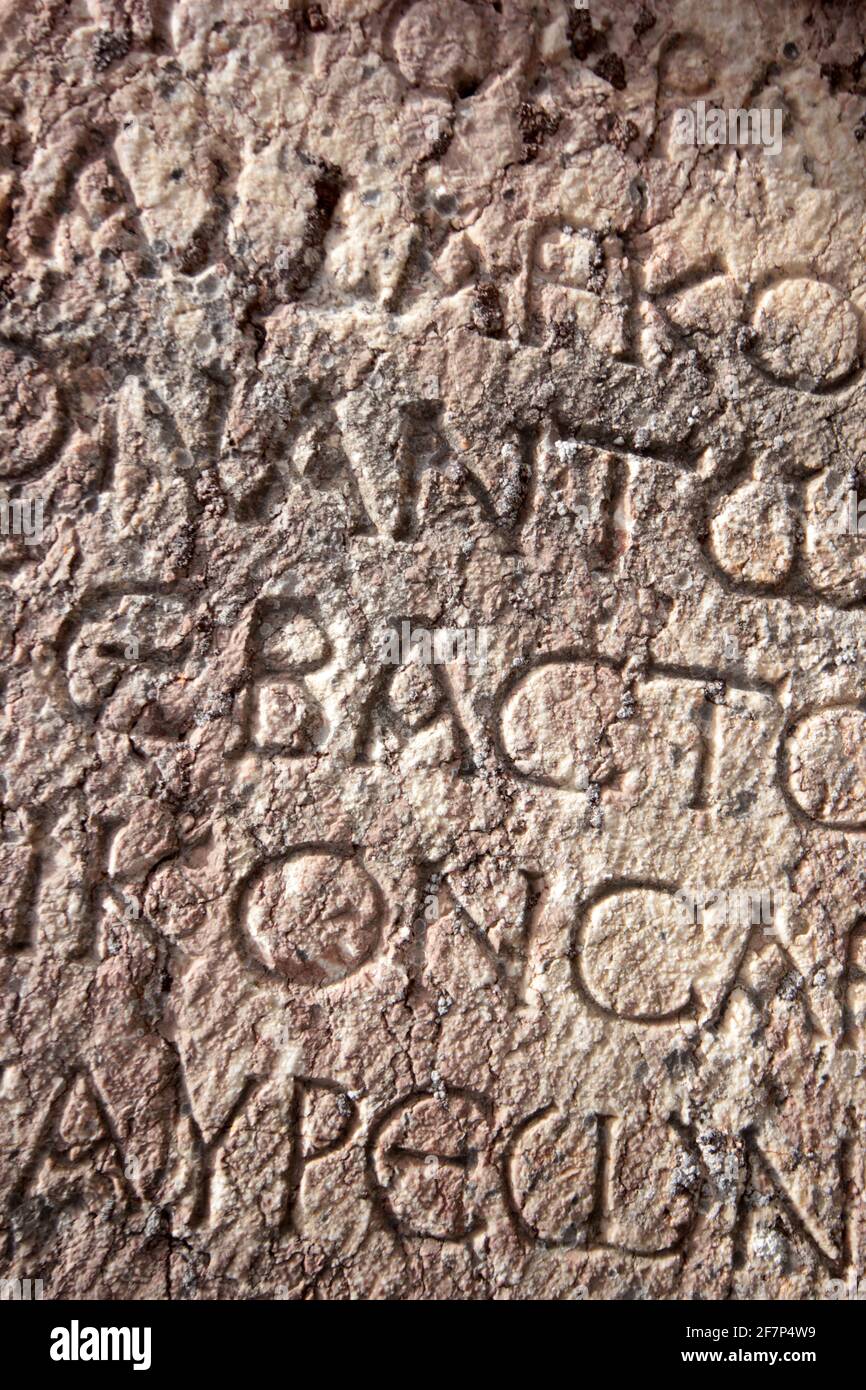 Stone inscription from the Roman period Stock Photo - Alamy