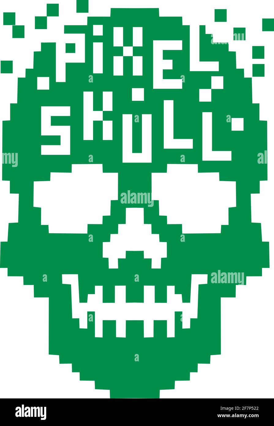 Digital, pixel skull, vintage design t shirts Stock Vector Image & Art ...