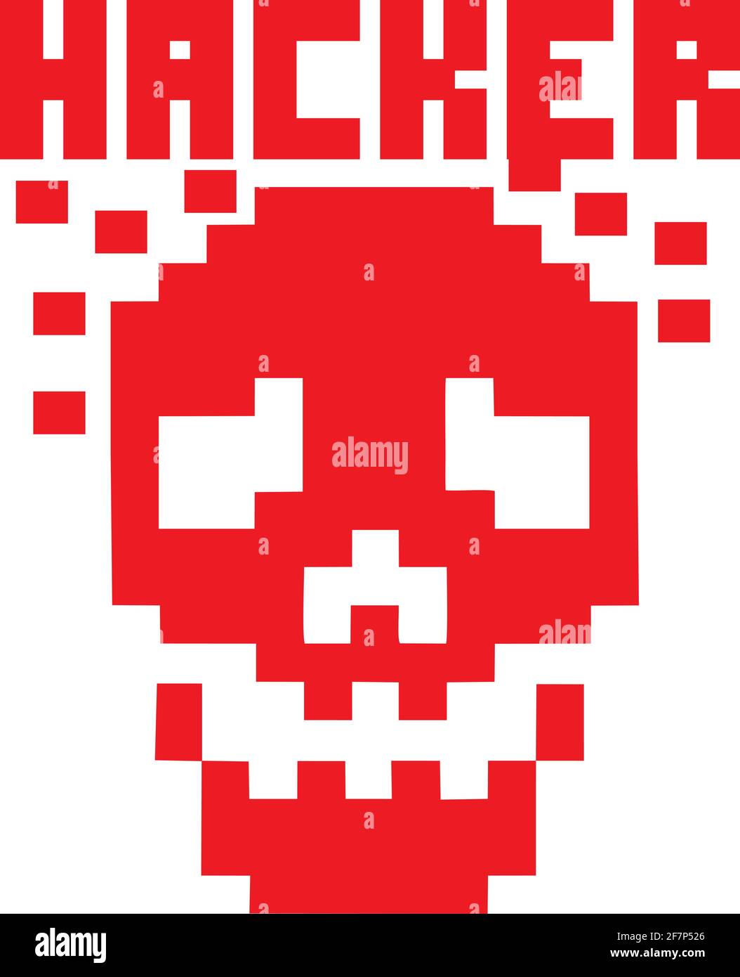 Digital, pixel skull, vintage design t shirts Stock Vector Image & Art ...