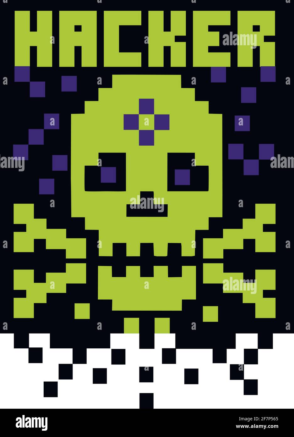 Digital, pixel skull, vintage design t shirts Stock Vector Image & Art ...