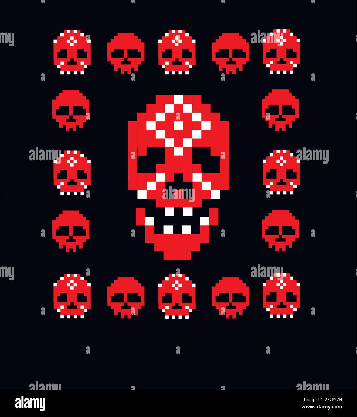 Pixel Skull Design