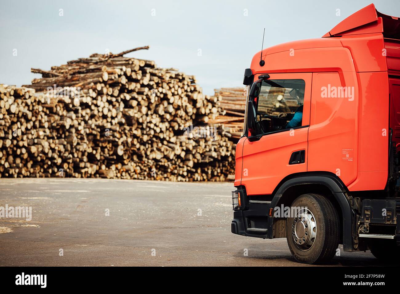 the truck unloads tons of wood waste. sawdust and shavings are stored ...