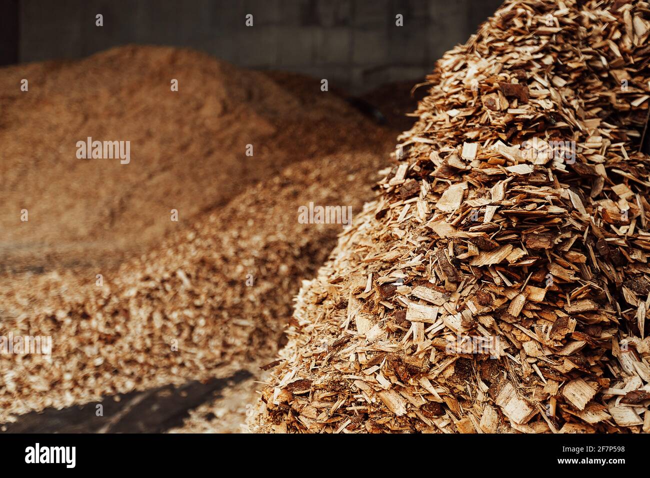 the truck unloads tons of wood waste. sawdust and shavings are stored ...