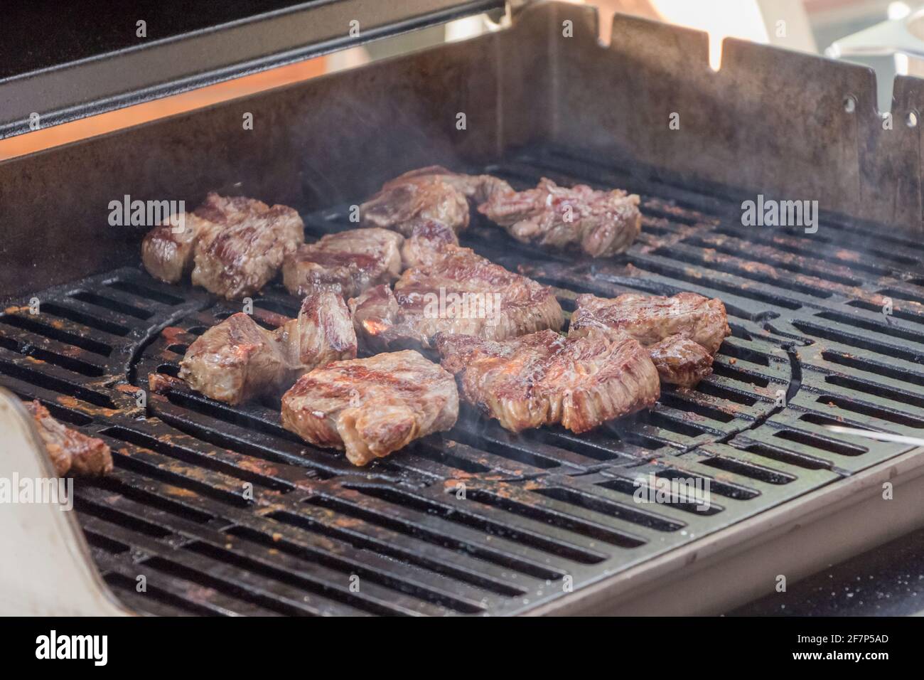 Grill barbecue gourmet fillet entrecote steaks at summer party ...