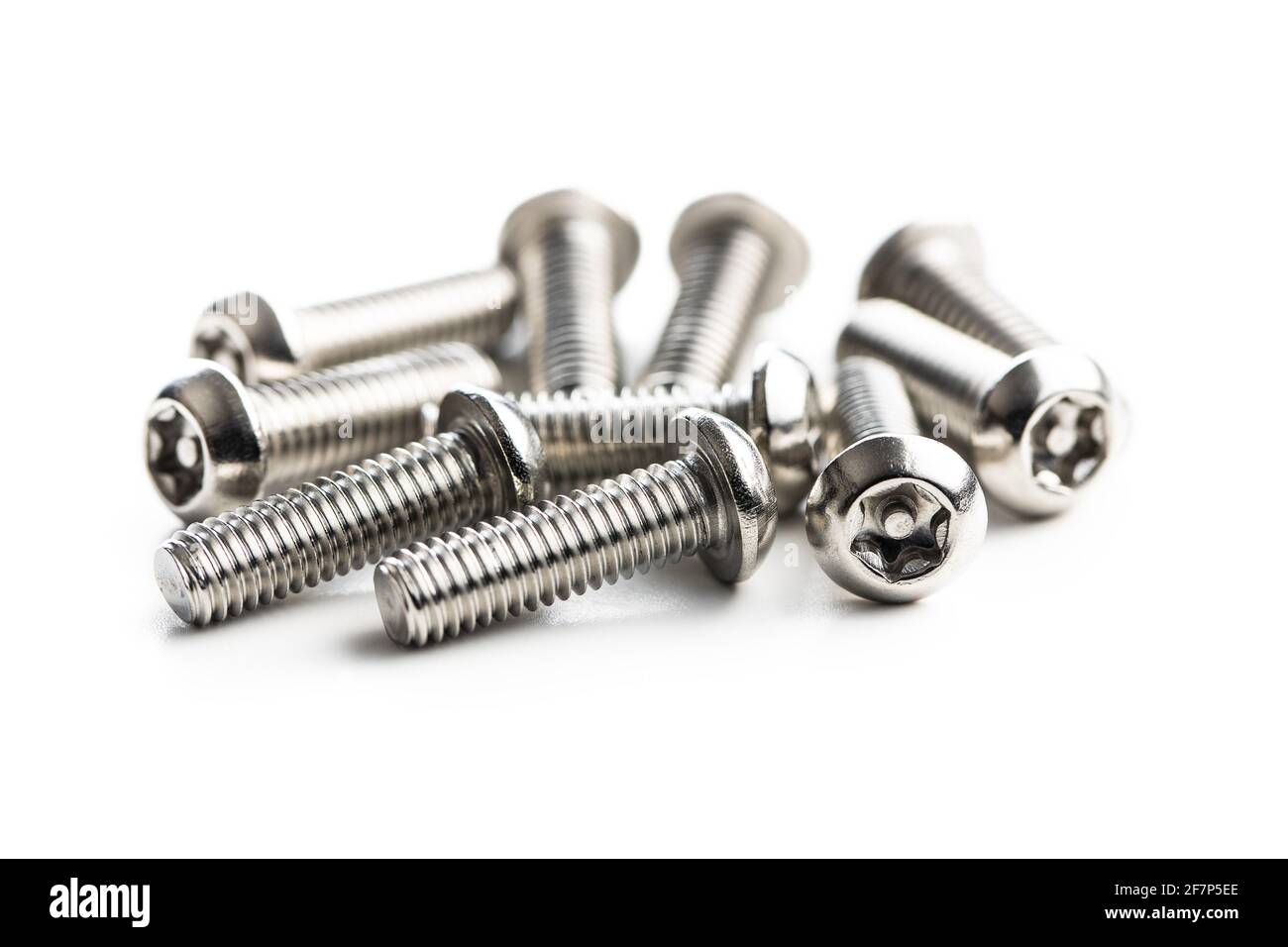 Stainless steel torx screws isolated on white background Stock Photo ...