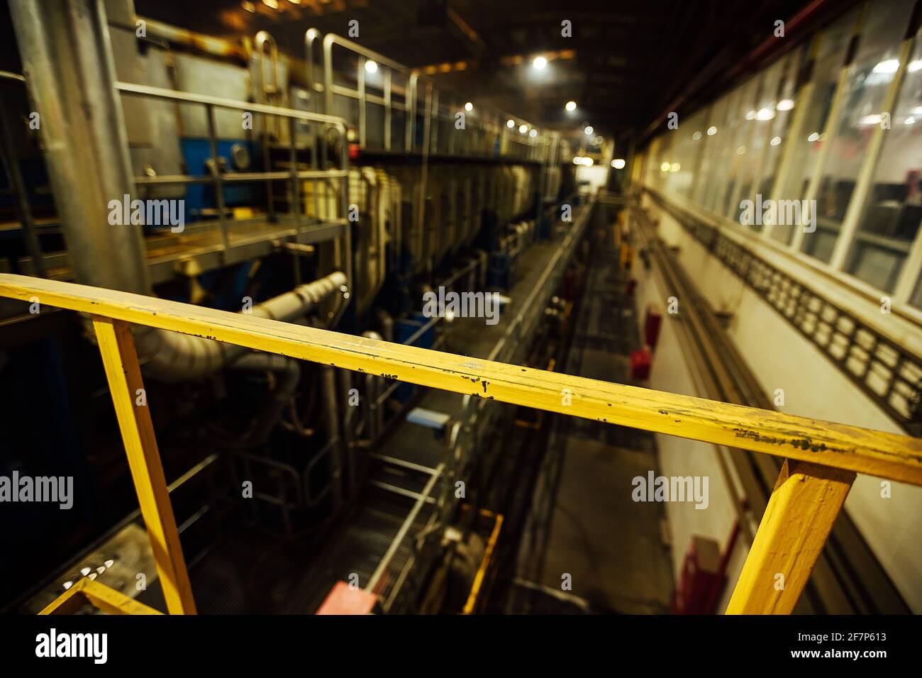 railing of the factory shop. fences for the safety of employees at work ...