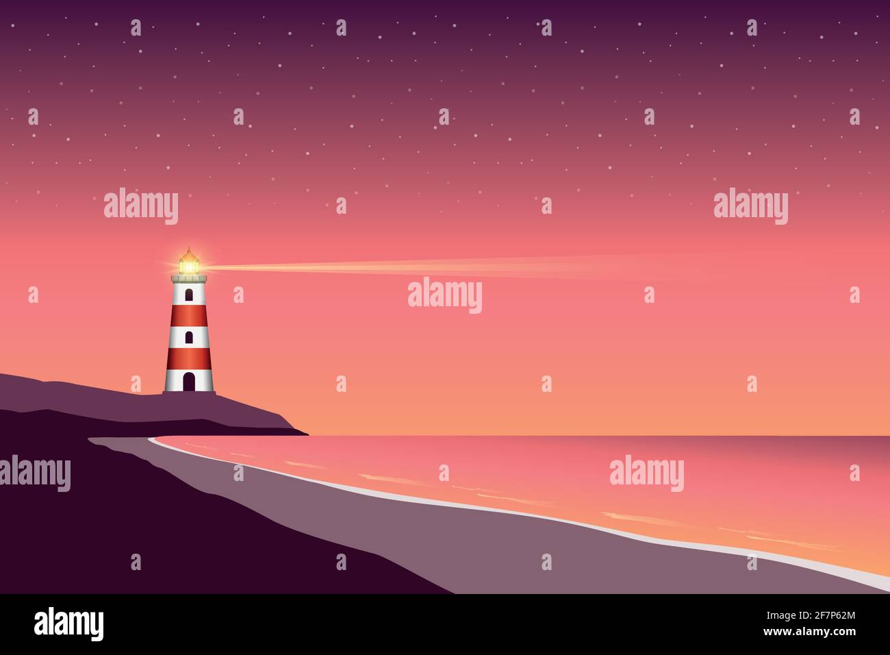 Beautiful view night starry Stock Vector Images - Alamy