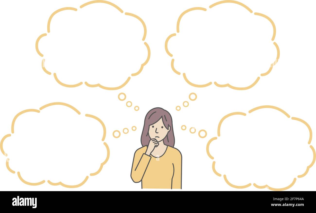 Person With Thinking Bubble Clipart