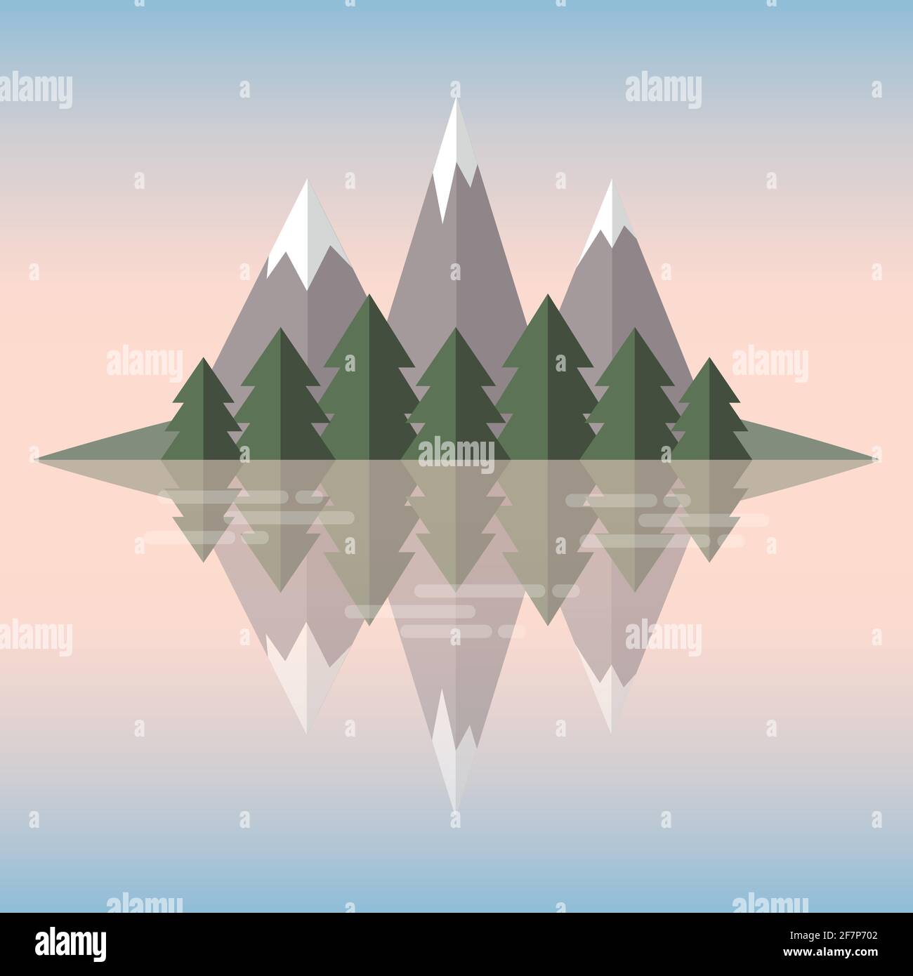 Spring morning in forest Stock Vector Images - Alamy