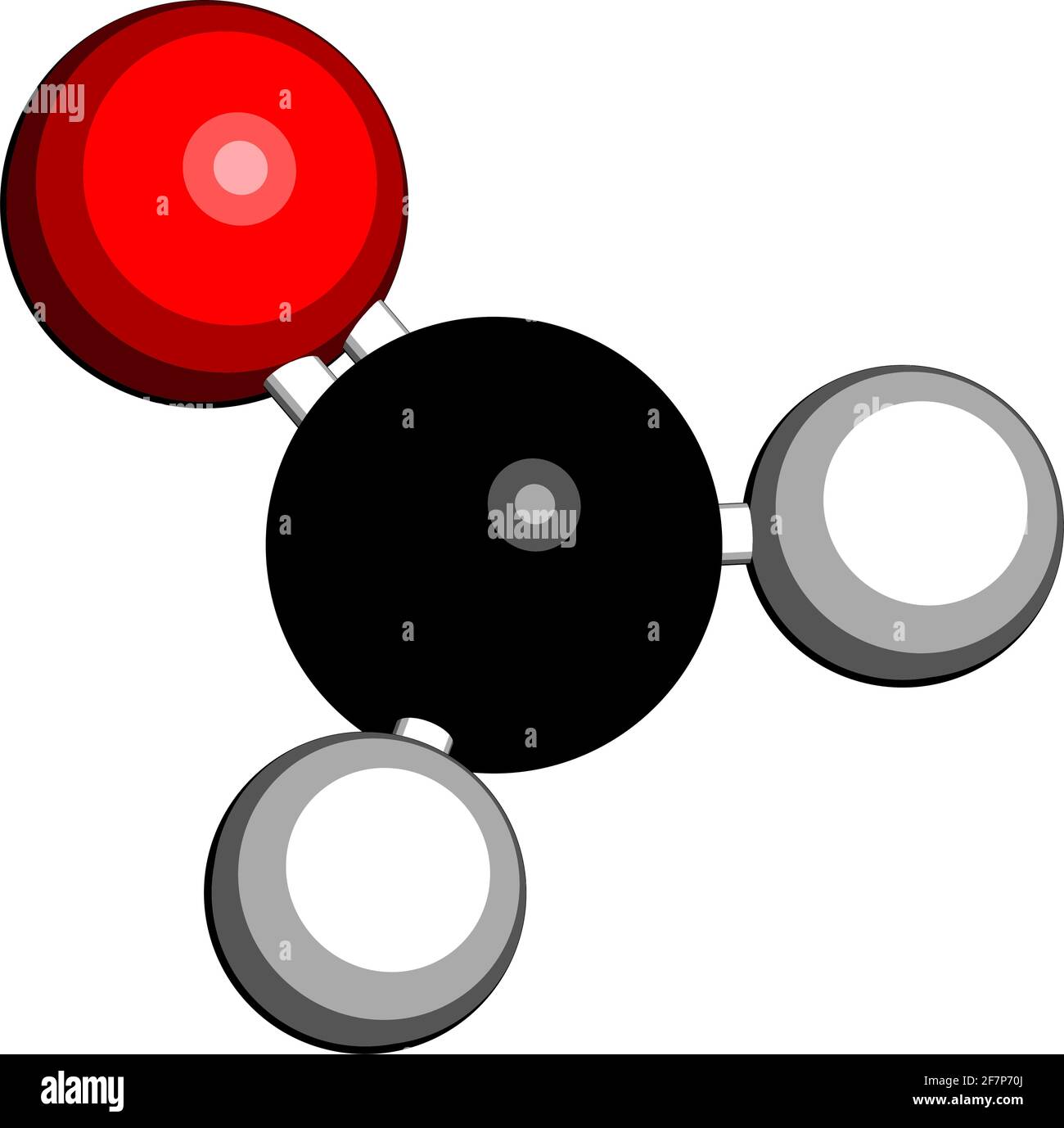 Formaldehyde (methanal) molecule. Important indoor pollutant. 3D ...