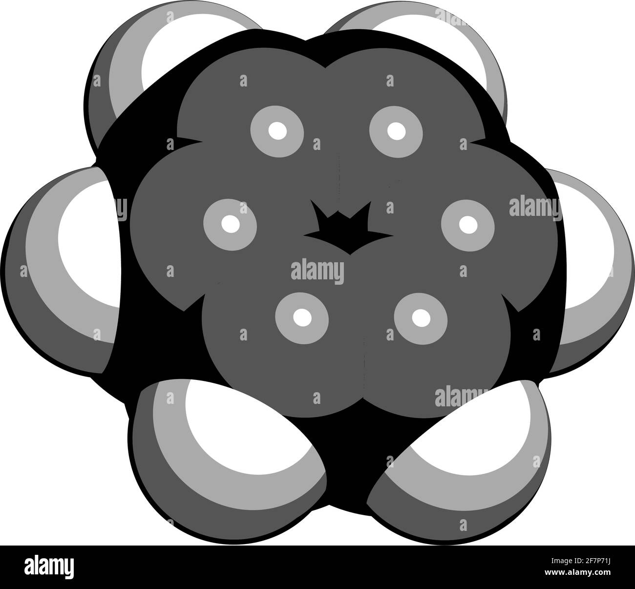 3d molecular model benzene molecular Black and White Stock Photos ...