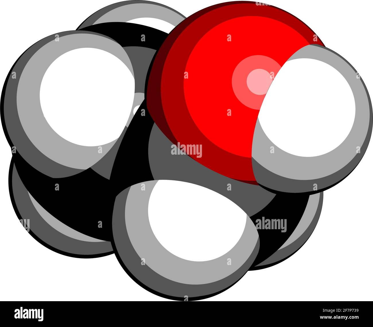 Alcohol (ethanol, ethyl alcohol) molecule, chemical structure. 3D ...