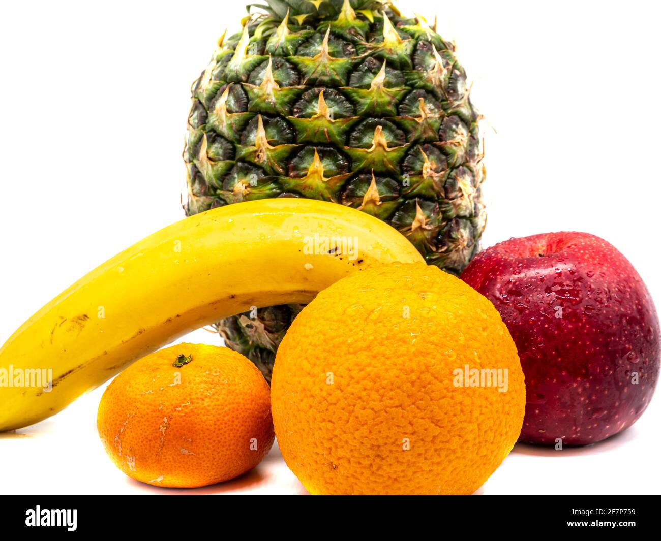 fresh fruit isolated on white background Stock Photo - Alamy