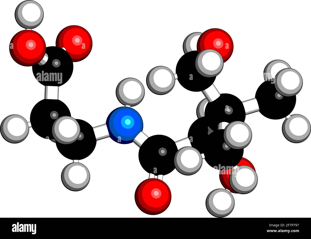 Vitamin B5 (pantothenic acid, pantothenate) molecule. 3D rendering ...