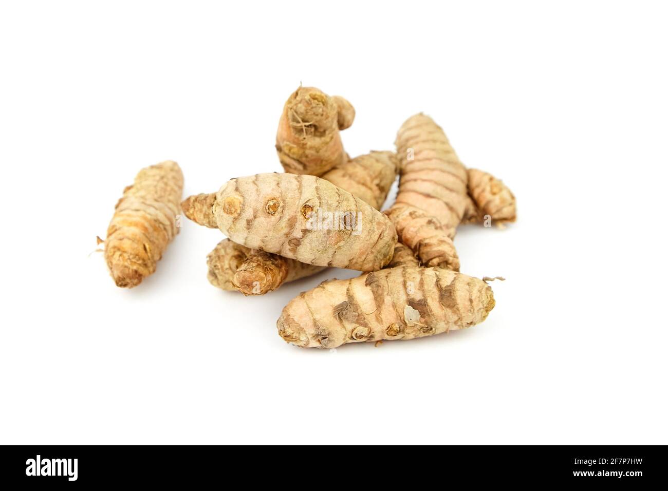 Turmeric roots isolated on white background. Curcuma rhizome Stock ...