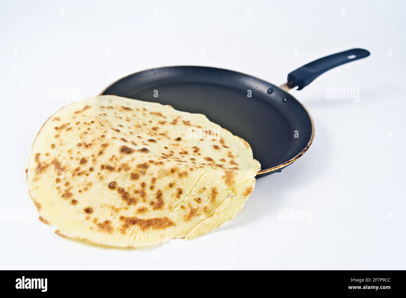 pancake in a pan Stock Photo - Alamy