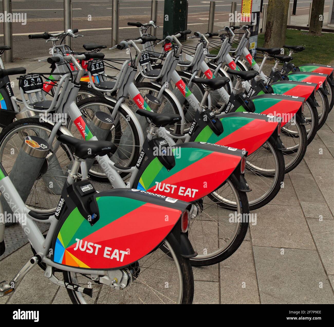 Belfast Bikes street photography Stock Photo - Alamy