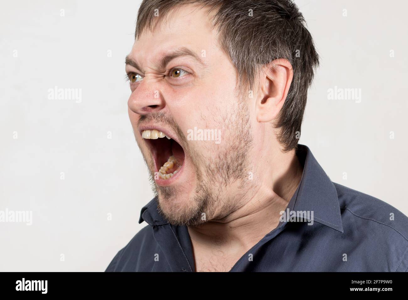 Man Screaming In Anger