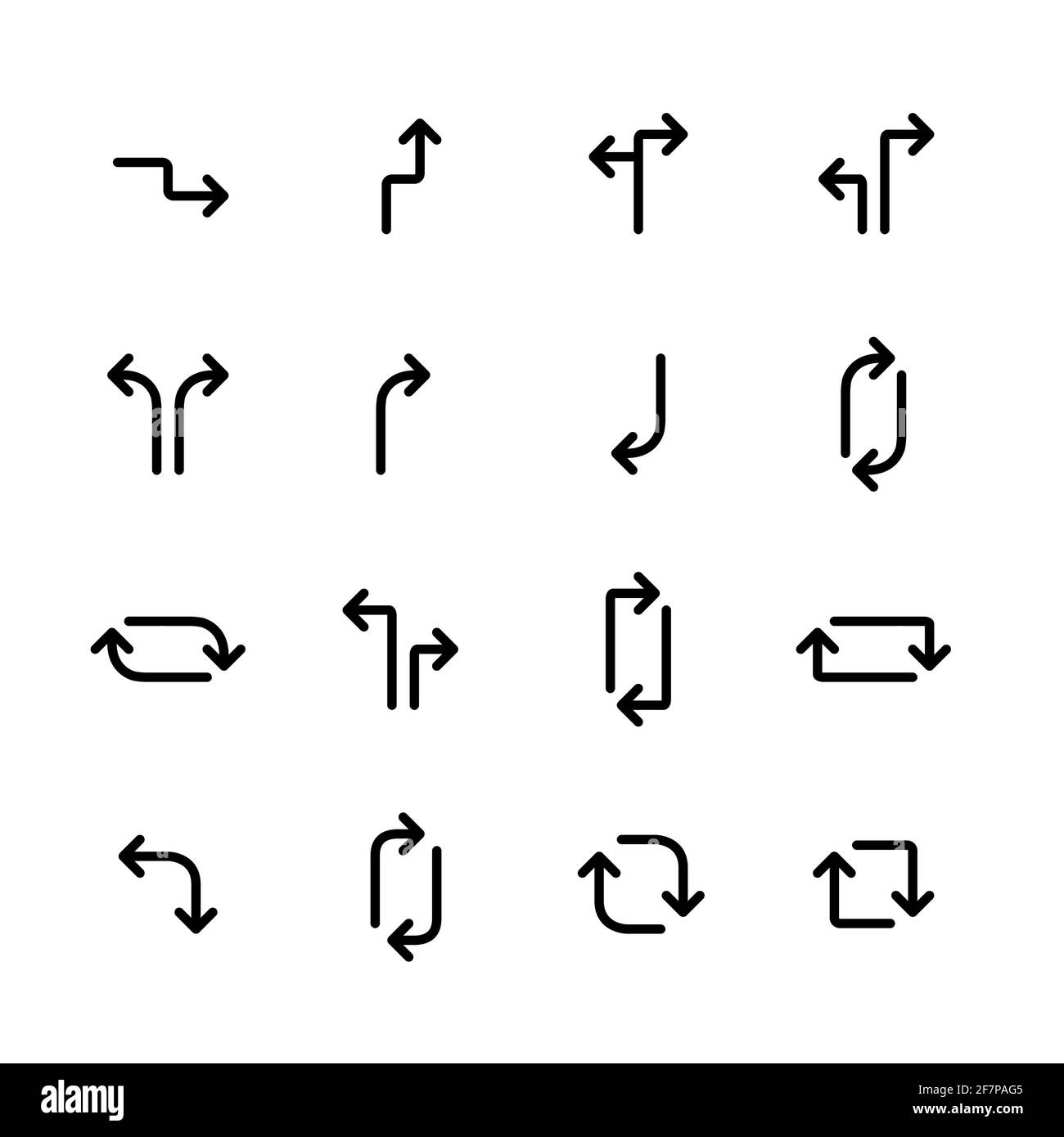 Refresh arrow icons. Pixel perfect editable stroke Stock Vector Image ...