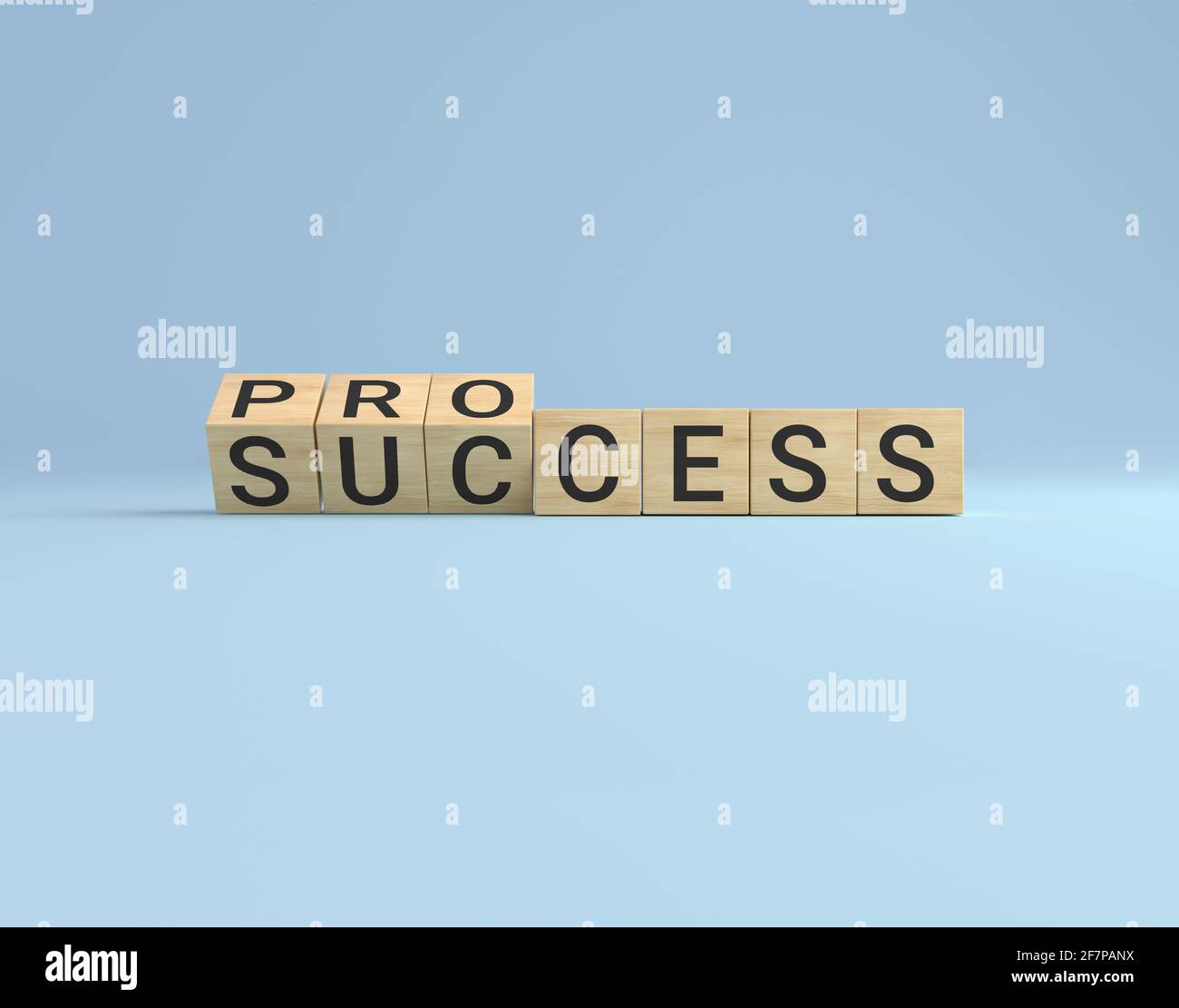 Process for success concept. Wooden cube block flip over word process ...