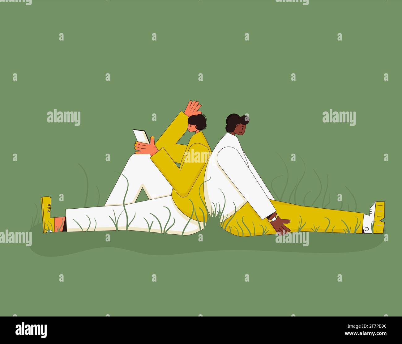 Couple after fight Stock Vector Images - Alamy