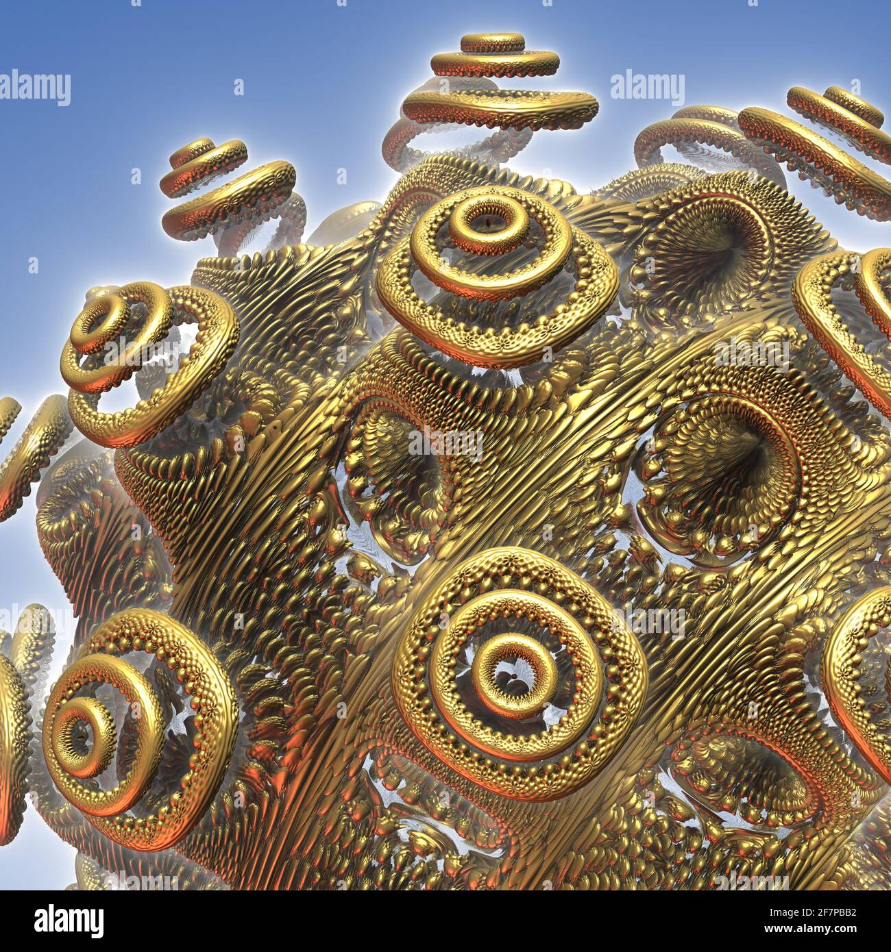 Picture of three-dimensional spaceship fractals in motion Stock Photo ...
