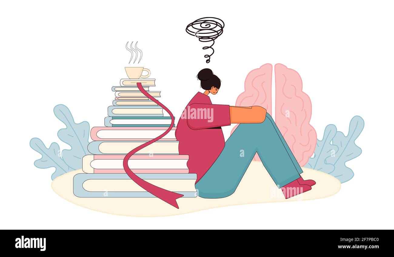 Tired from learning Stock Vector Images - Alamy