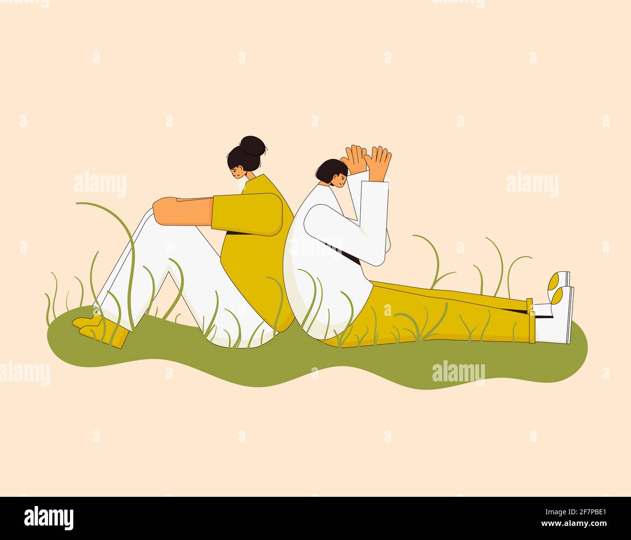 Bad relationship. Psychological issues. Young people with bad mood ...