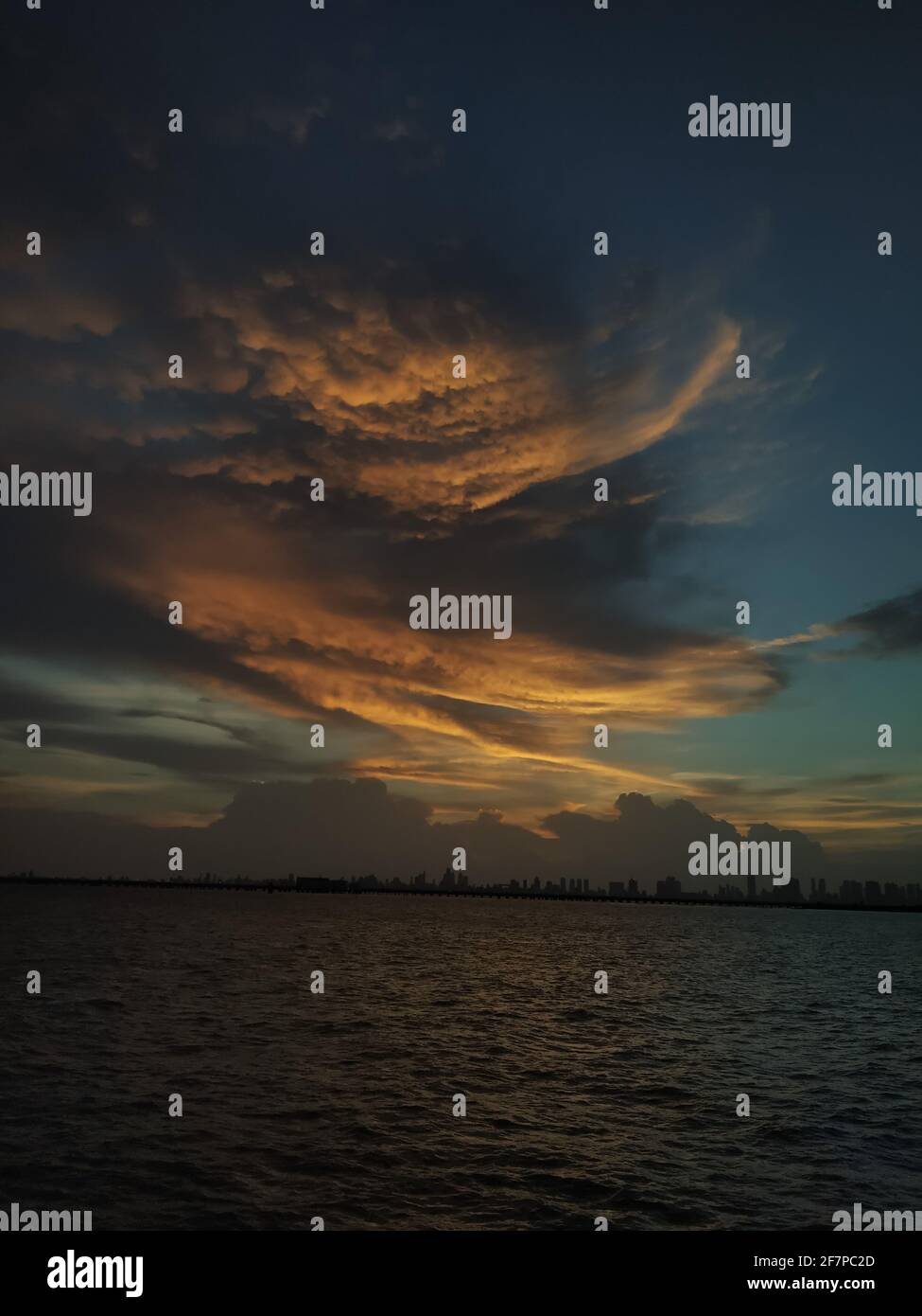 Outdoor sun and landscape in the evening water at night hi-res stock ...