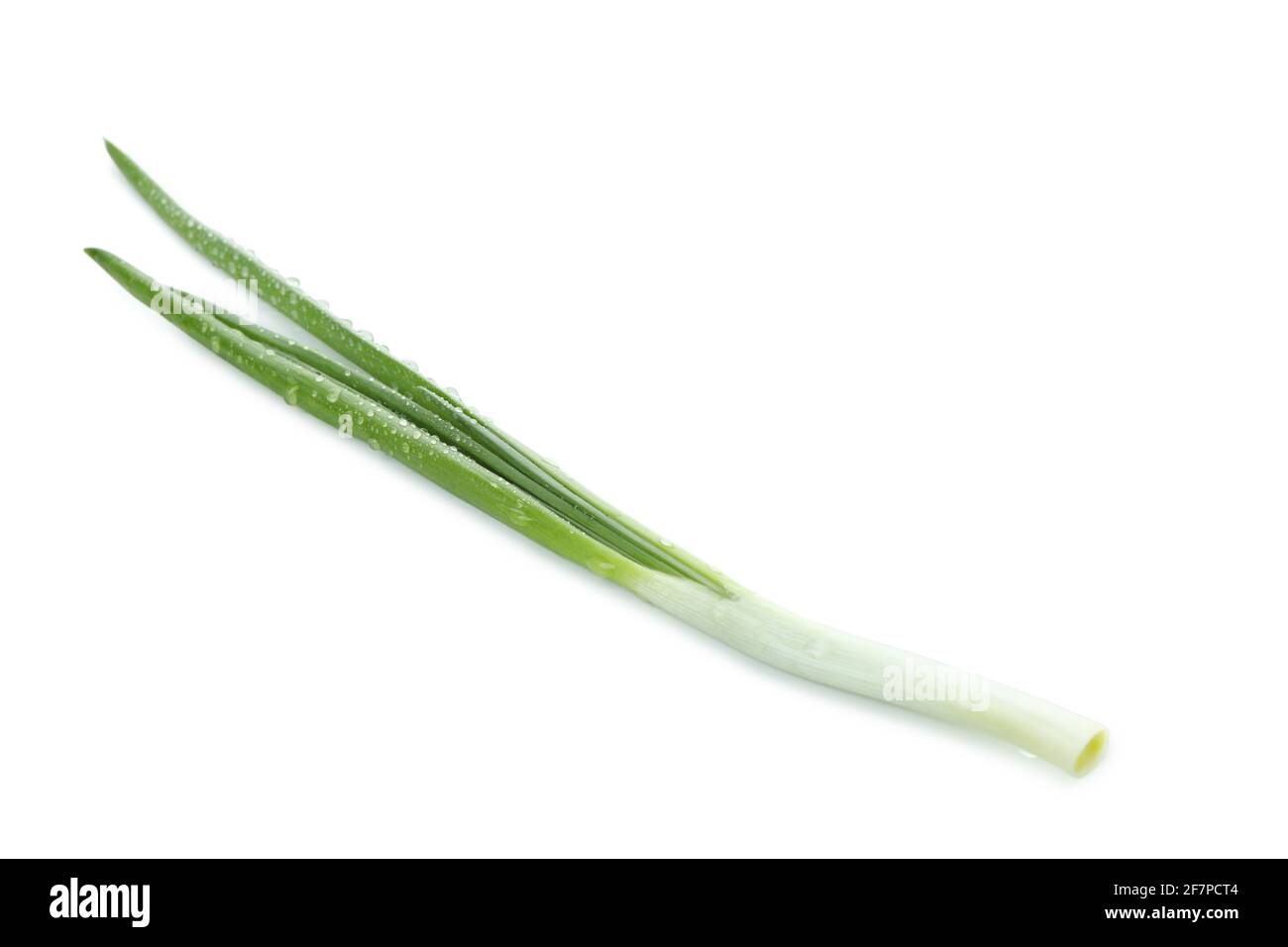 Fresh green onion isolated on white background Stock Photo - Alamy