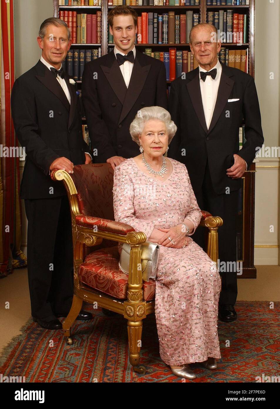 File photo dated 02/06/2003 of three generations of the British Royal ...