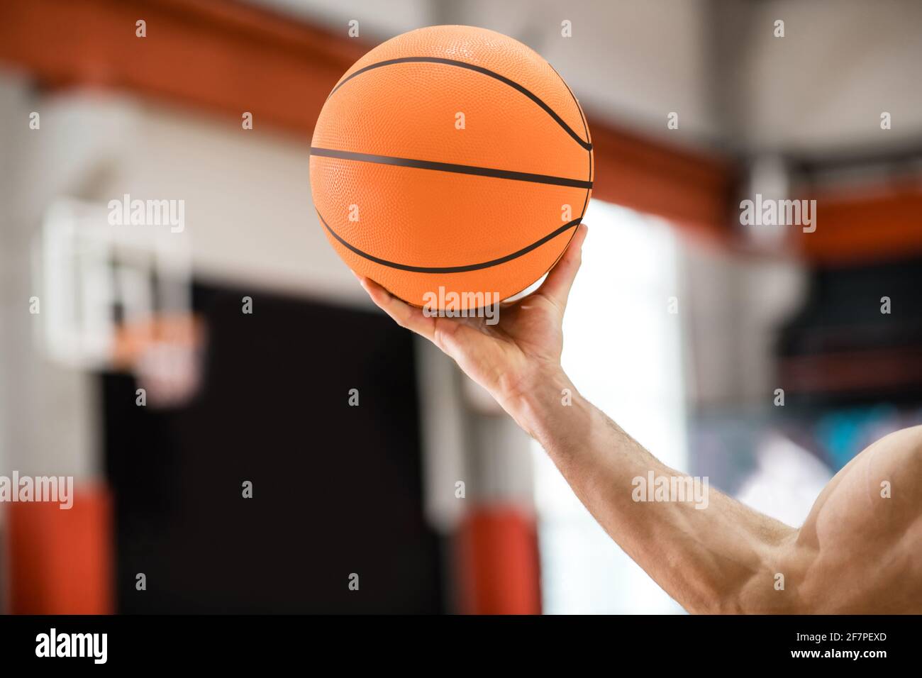 Close up picture of a mans hand with a ball Stock Photo - Alamy