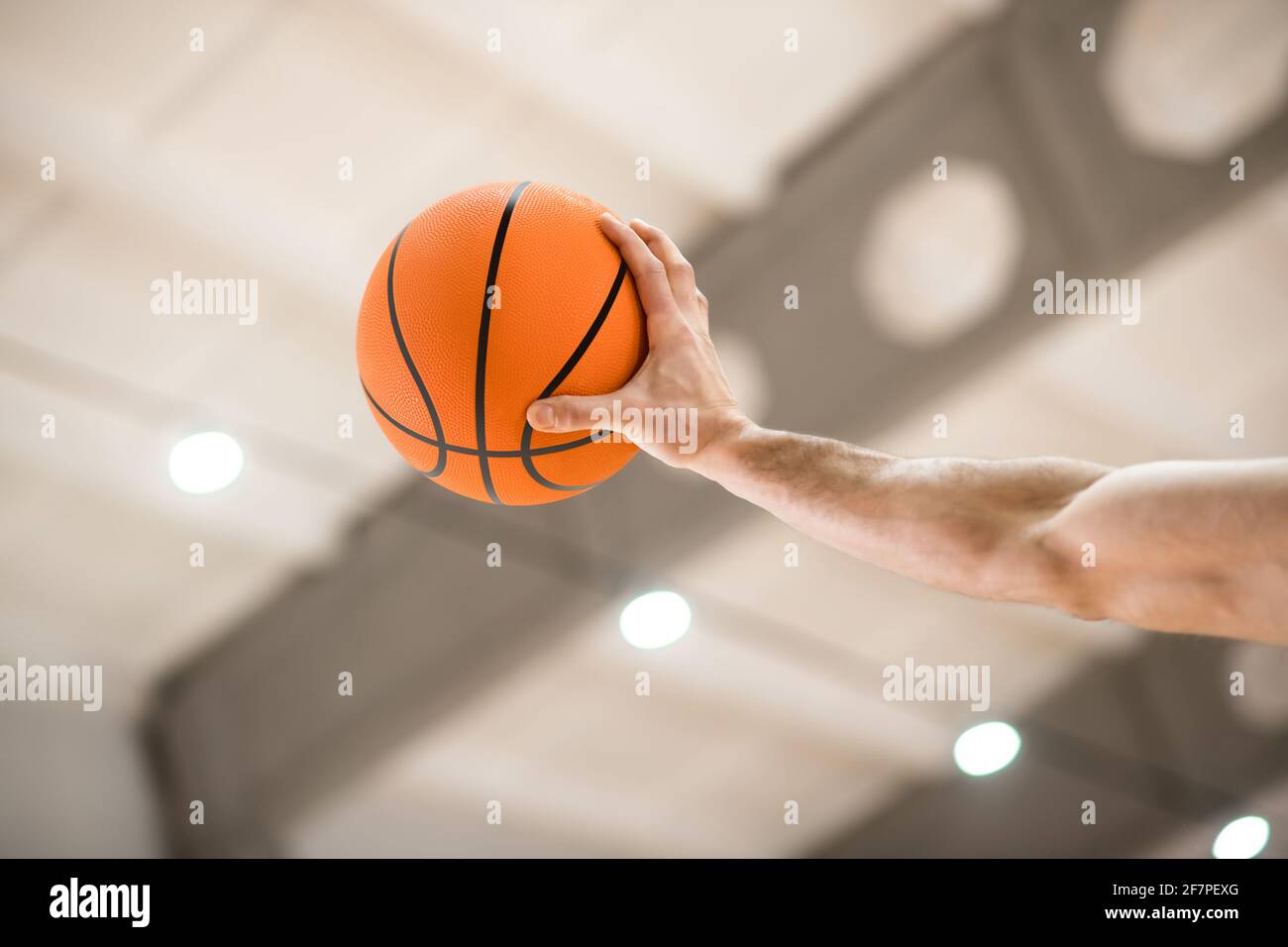 Close up picture of a mans hand with a ball Stock Photo - Alamy