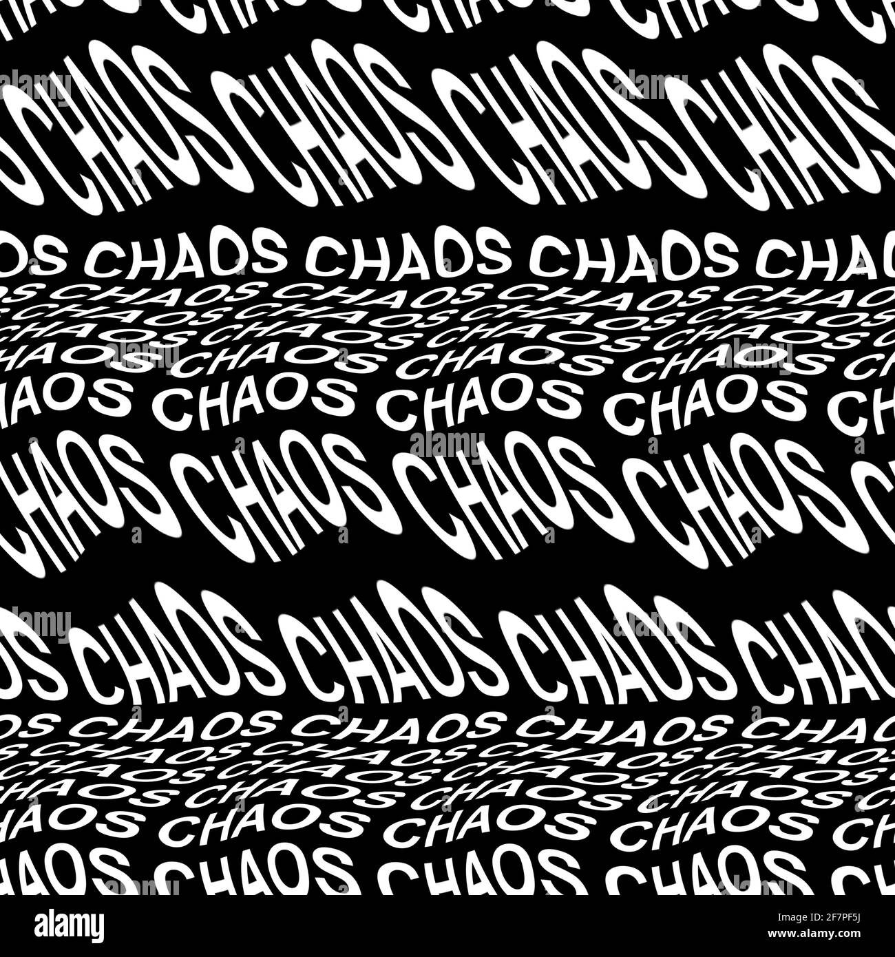 CHAOS word warped, distorted, repeated, and arranged into seamless ...