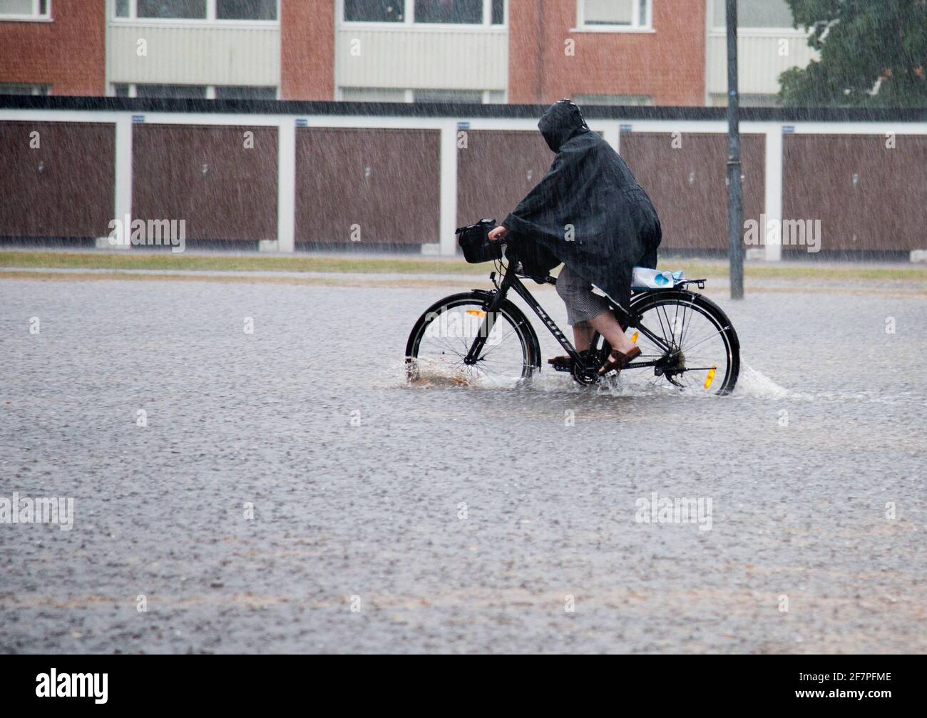 Rain chaos caused floods in Motala Stock Photo - Alamy