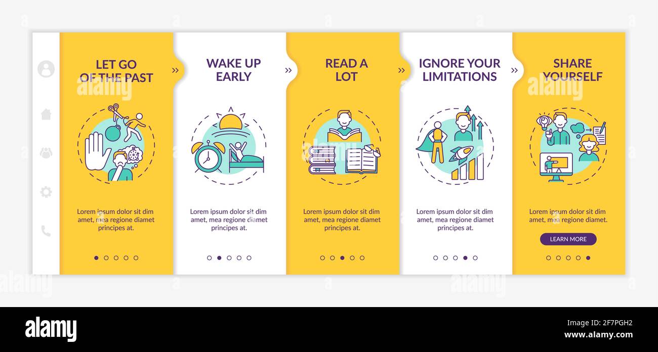 Self-development methods onboarding vector template Stock Vector Image & Art - Alamy