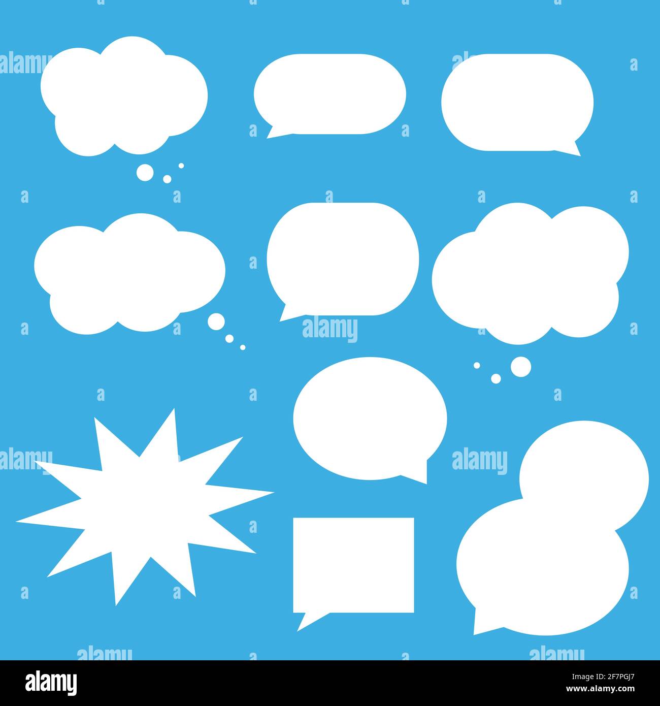 Set Of Comic Dialogue Box Vector Illustration Stock Vector Image And Art
