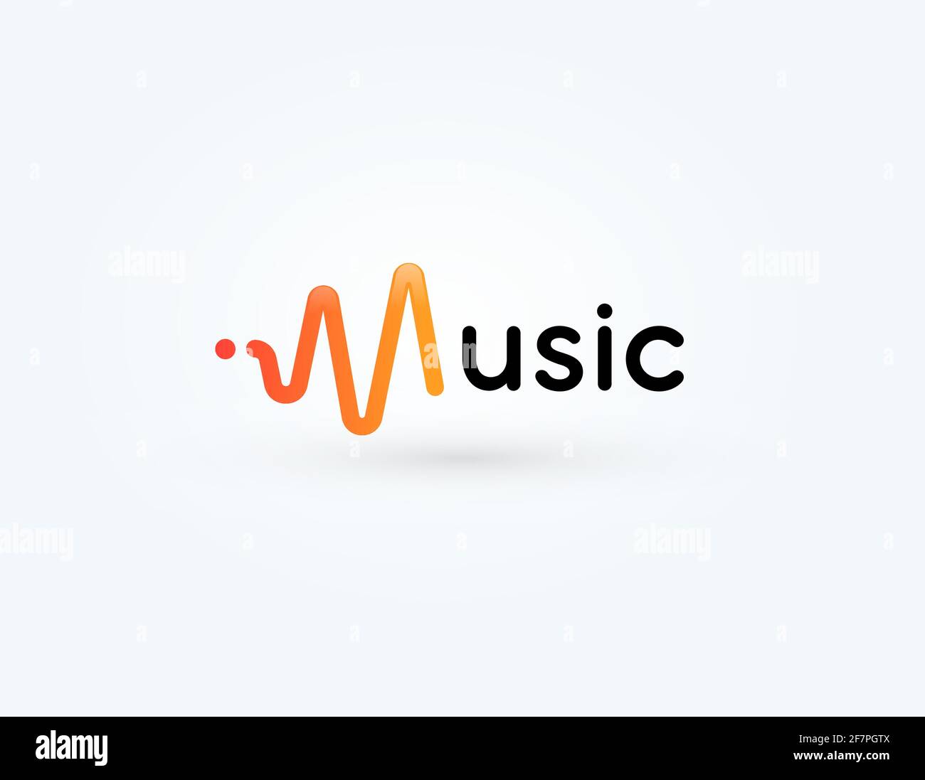 Music icon, radio wave logotype, soundwave symbol. Sound impulse logo ...