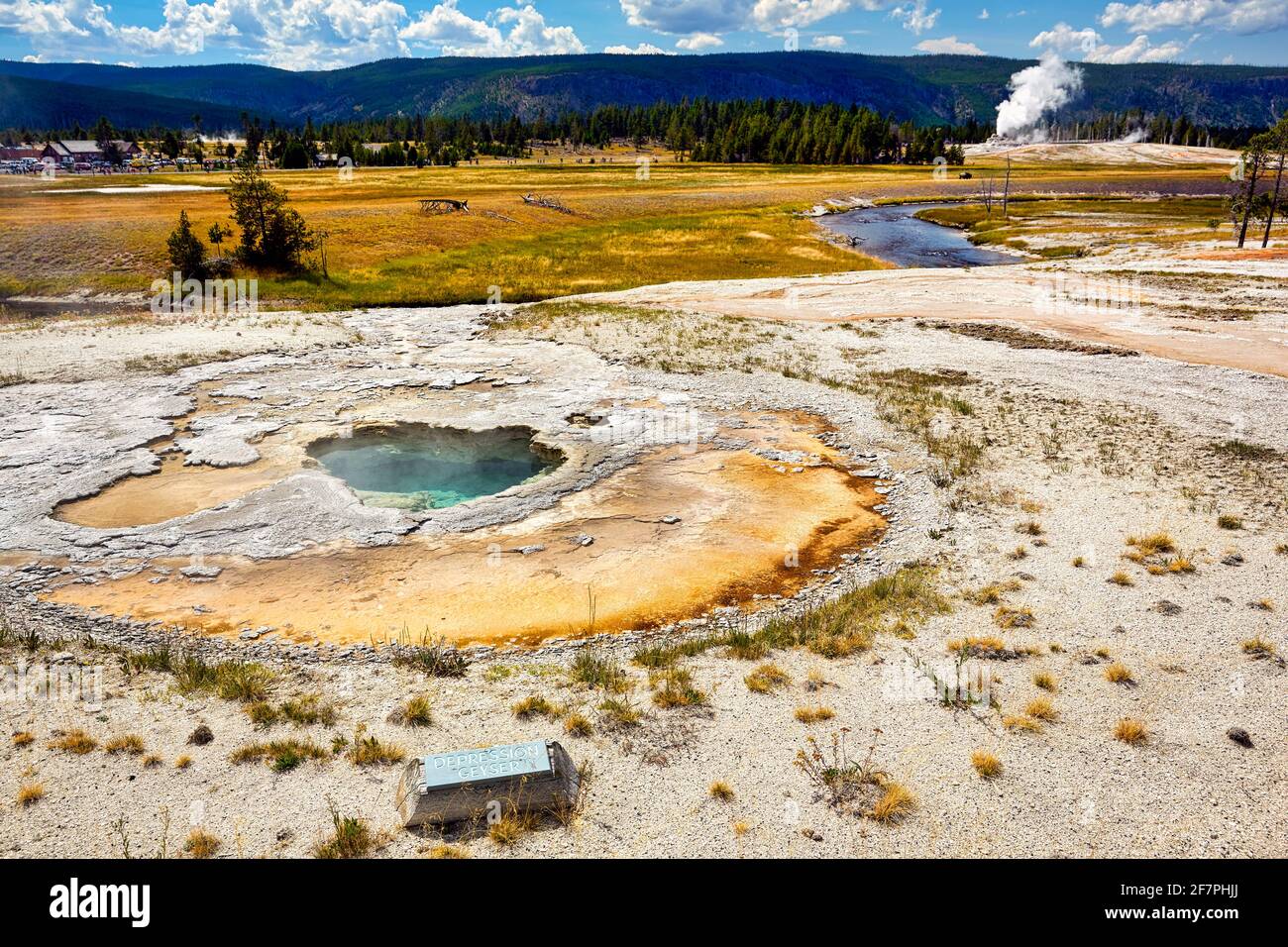 Depression Geyser. Yellowstone National Park. Wyoming. USA Stock Photo ...