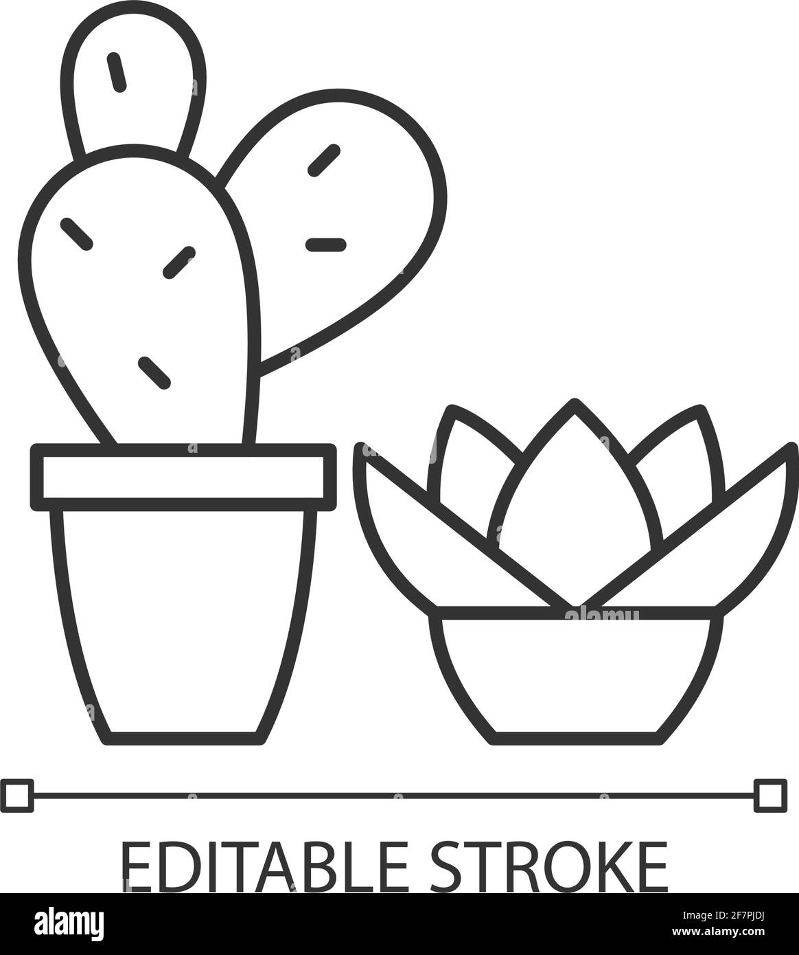 Cacti line icon outline Black and White Stock Photos & Images - Alamy