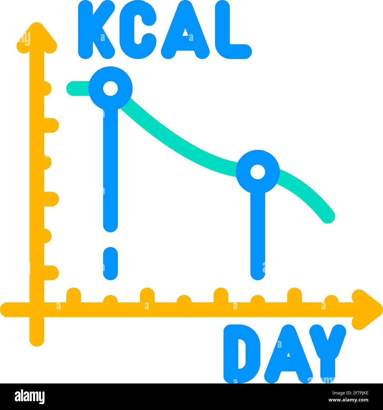 calorie reduction gradually color icon vector illustration Stock Vector ...