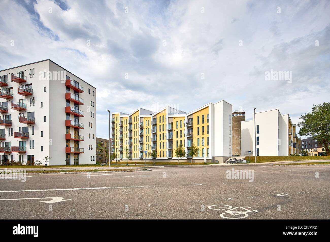 a modern condo building in denmark with nice view Stock Photo - Alamy
