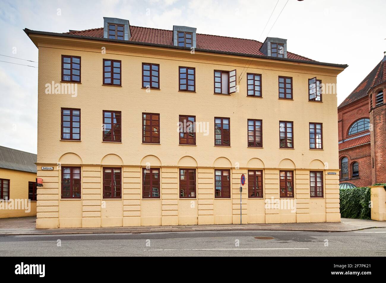 a beautiful brown building structure with details Stock Photo - Alamy