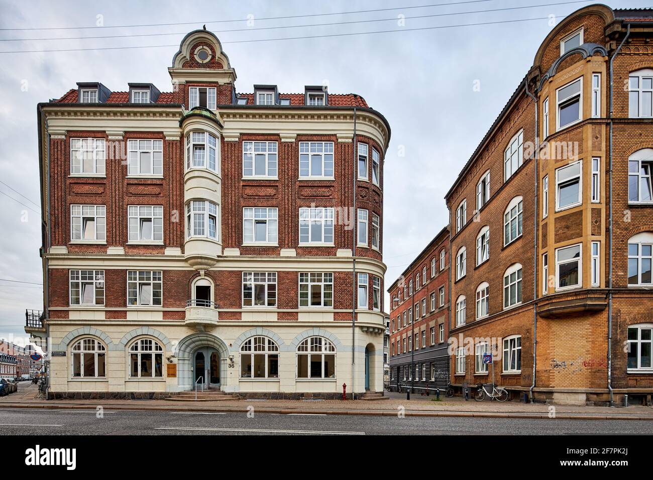 a beautiful brown building structure with details Stock Photo - Alamy