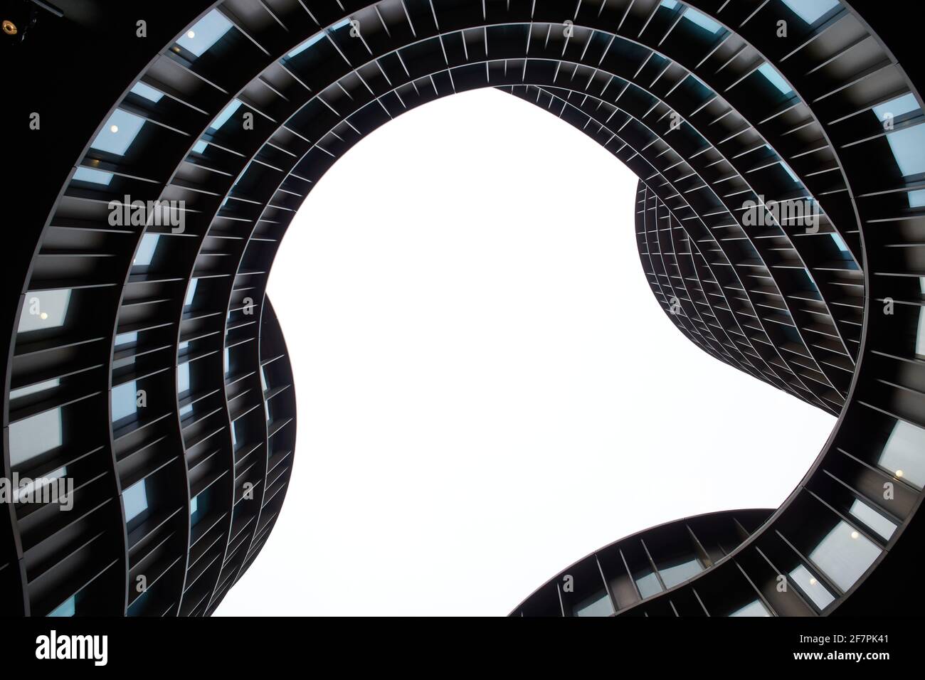 a modern futuristic condo building in denmark Stock Photo - Alamy