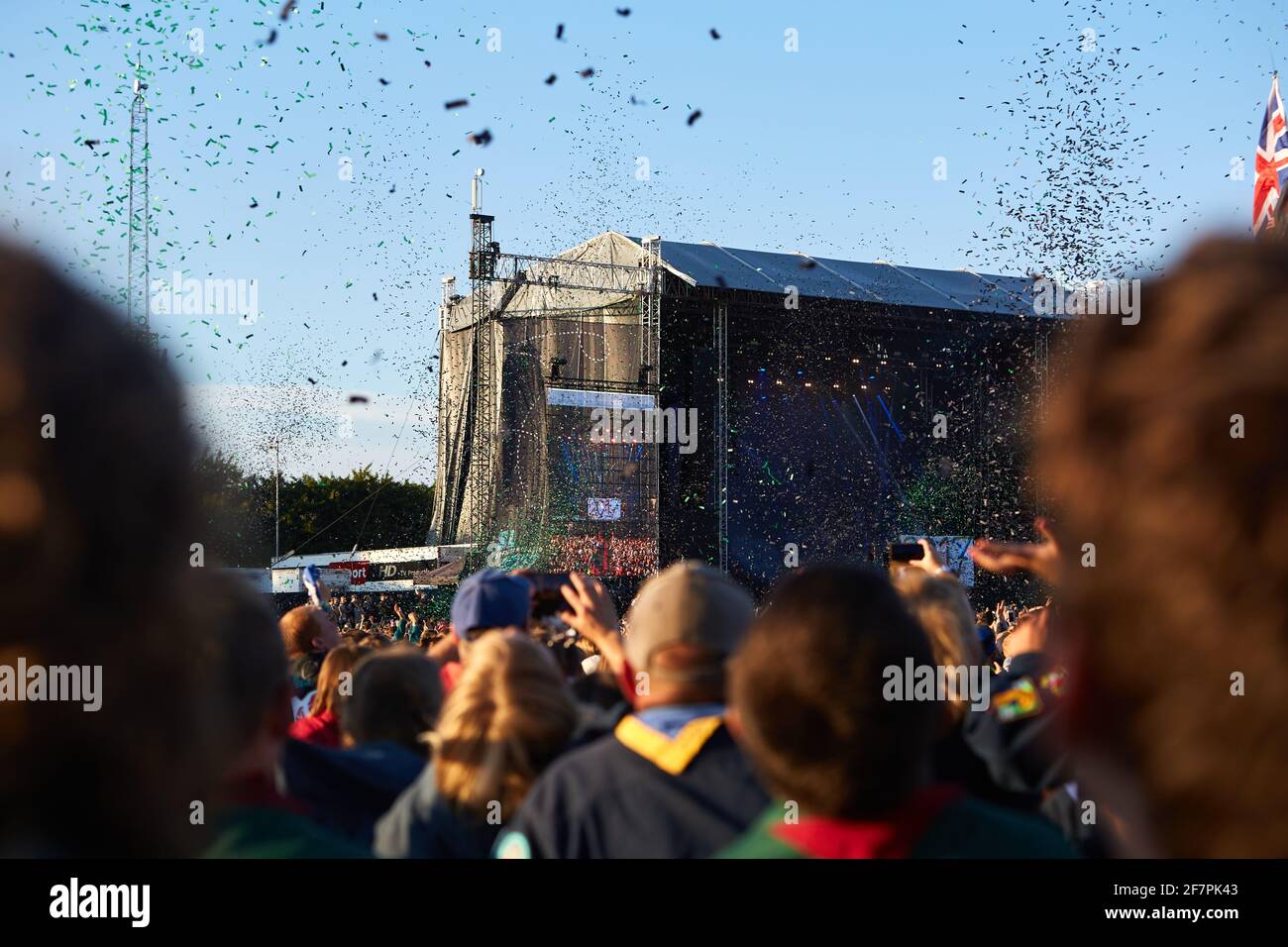 colorful and festive festival stage with a large crowd Stock Photo - Alamy